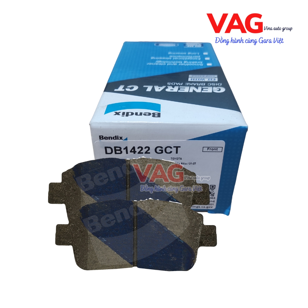 Má phanh trước Toyota Altis 2003 - 2007 DB1422 GCT Bendix | vinaautogroup.com